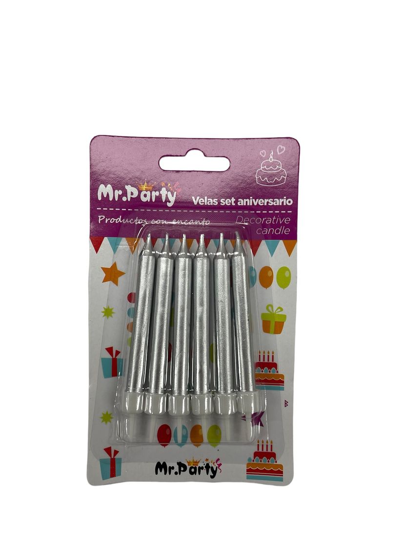 Set 6 Velas Plateadas – moennestudio